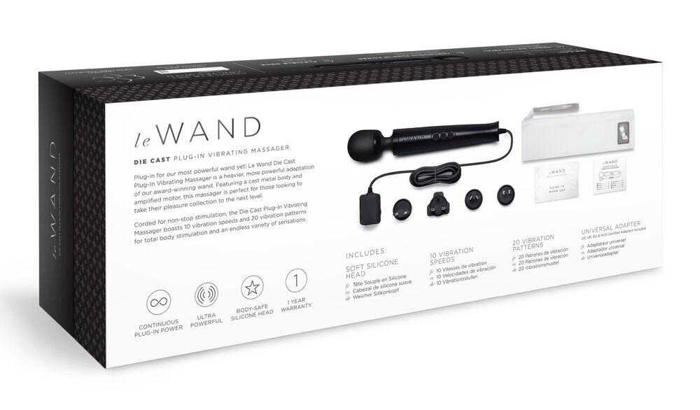 leWand Die cast masážní hlavice - černá | Nestyďse.cz